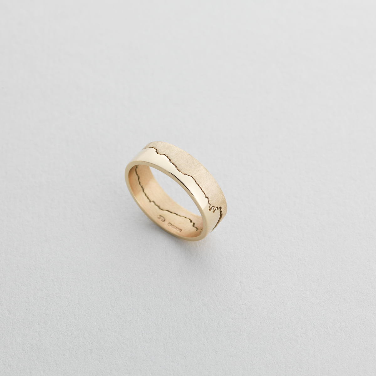 Iona Coastline Ring: 6mm, 9ct Gold, by Hannah Louise Lamb – Aosdana